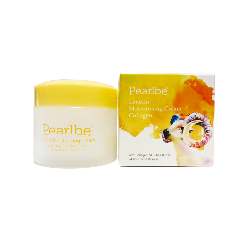Pearlbe Lanolin Moisturising Cream with Collagen, VE, Shea Butter